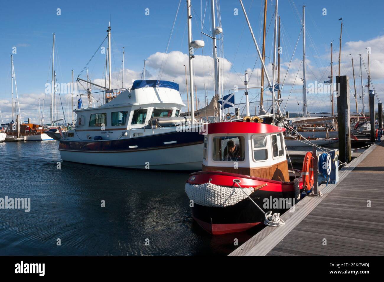 Mini tug at Rhu Marina, Scotland Stock Photo - Alamy