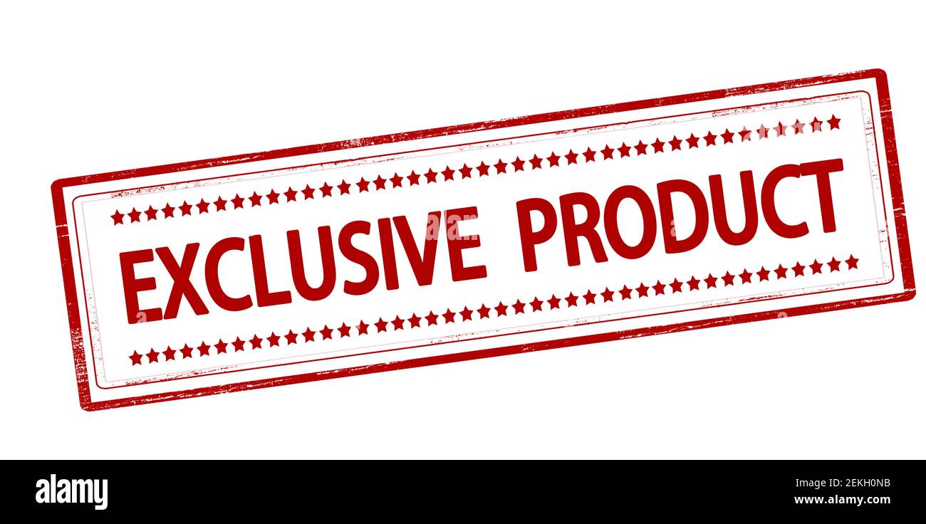 Rubber stamp with text exclusive product inside, vector illustration ...