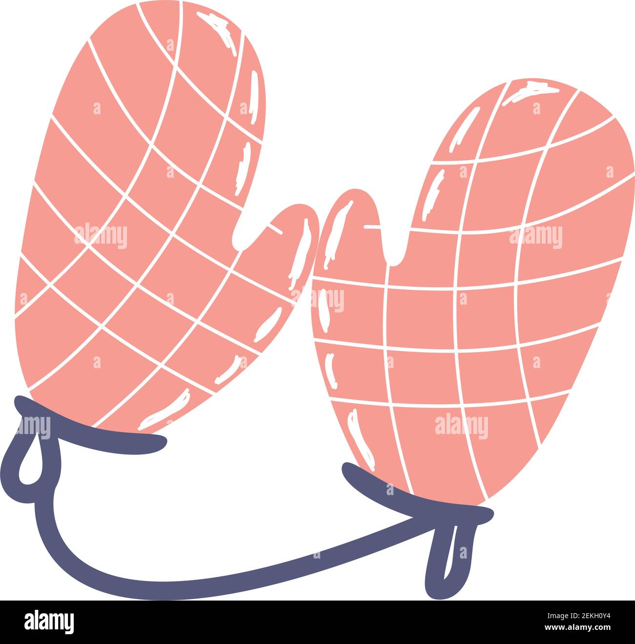gloves protection utensil cooking vector illustration sketch isolated ...