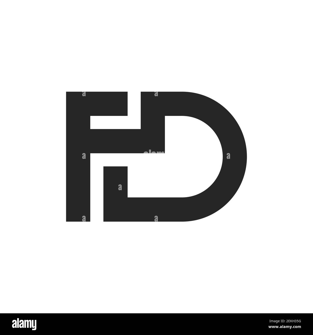 Initial fd letter logo vector template design. Linked letter df logo ...