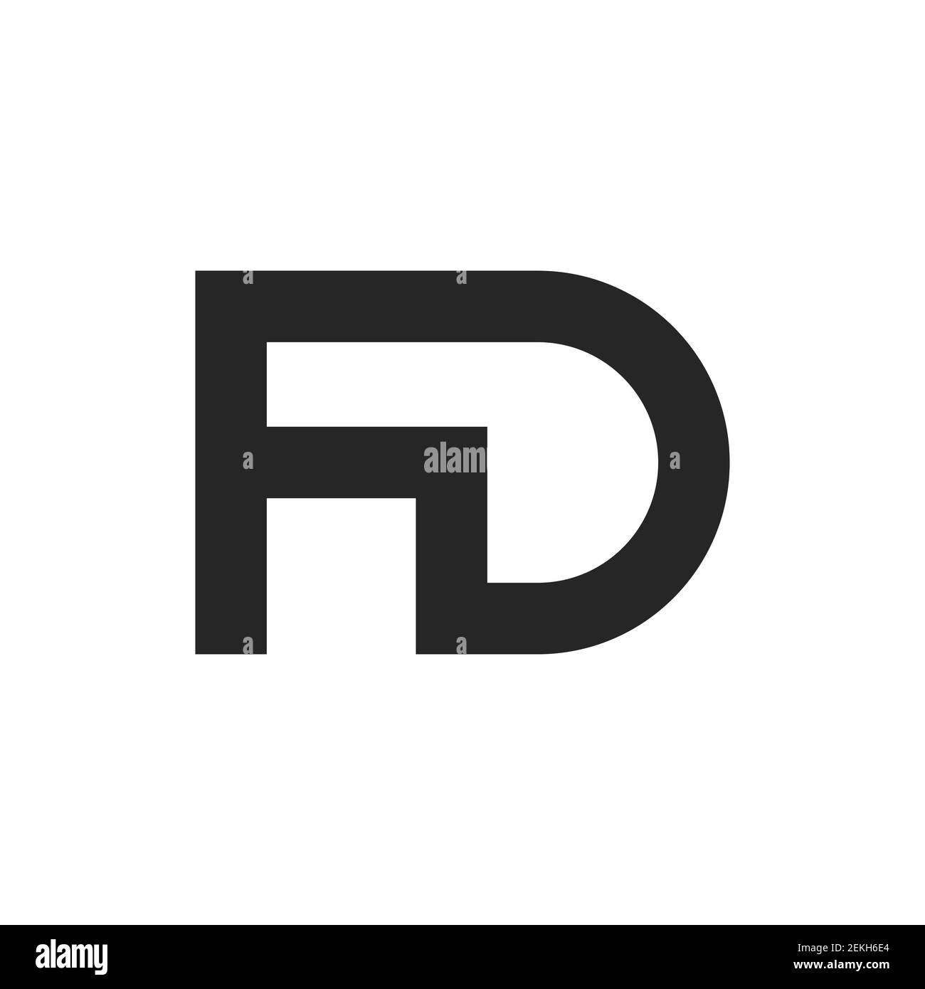 Initial fd letter logo vector template design. Linked letter df logo ...