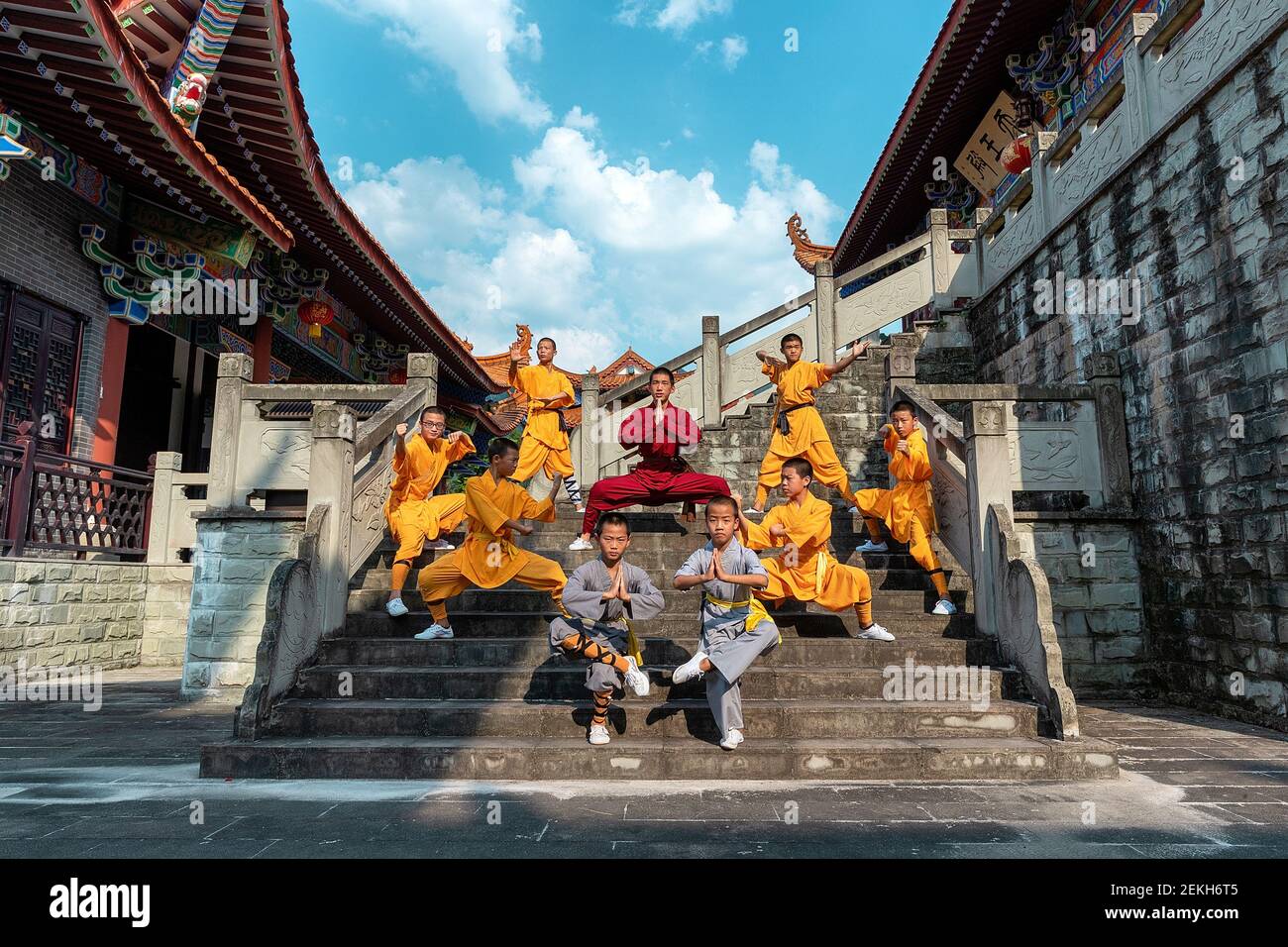 Sichuanï¼ŒCHINA-On August 30, 2020, the Shaolin Temple in West ...