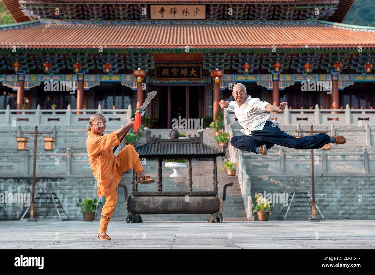 Sichuanï¼ŒCHINA-On August 30, 2020, the Shaolin Temple in West ...