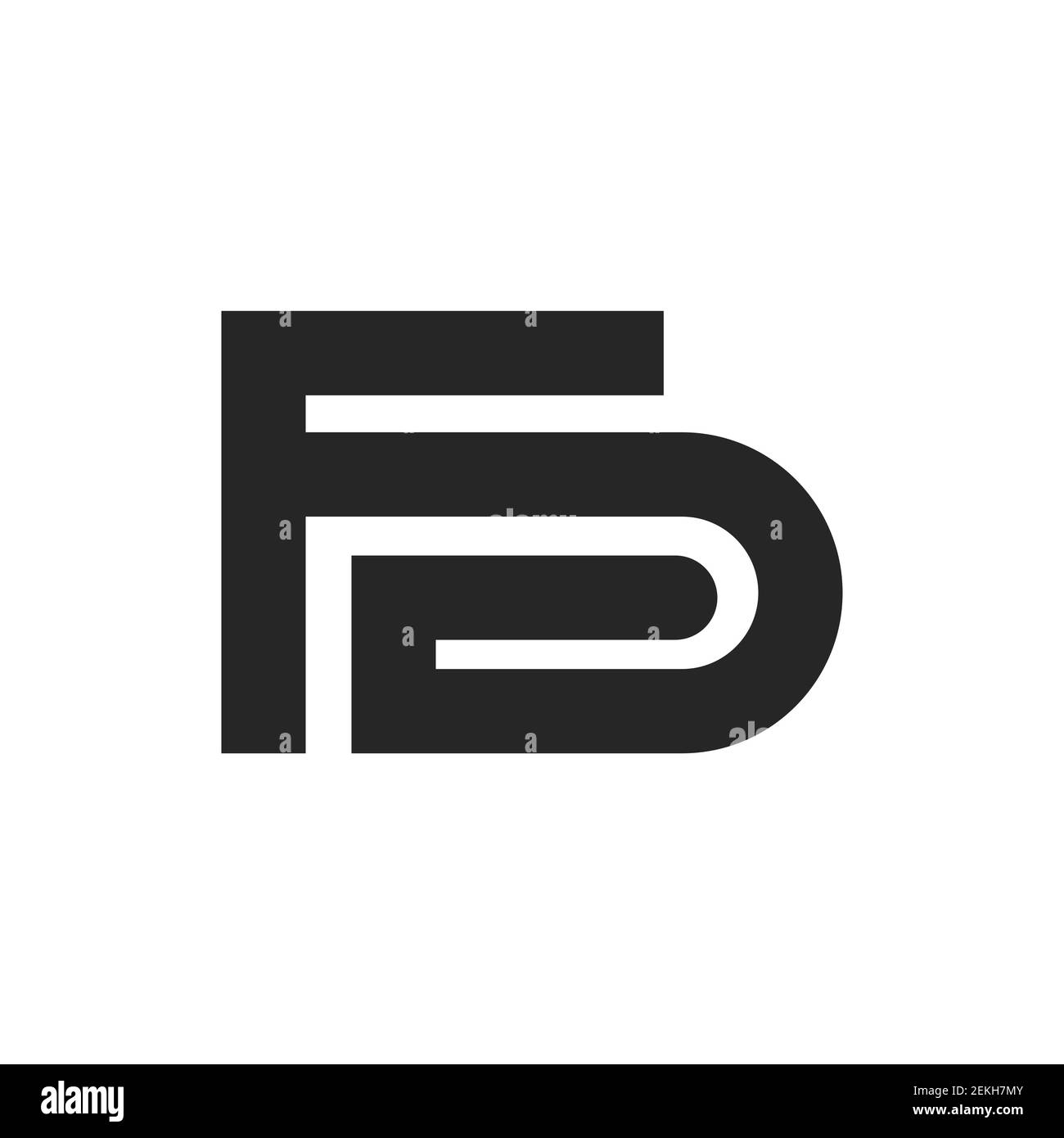 Initial fd letter logo vector template design. Linked letter df logo ...