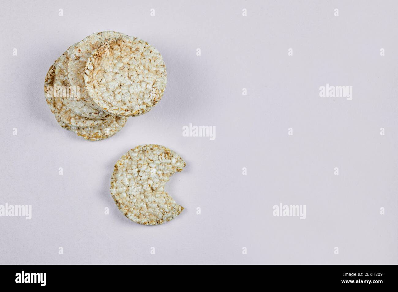 Puffed crispy rice crackers hi-res stock photography and images - Alamy