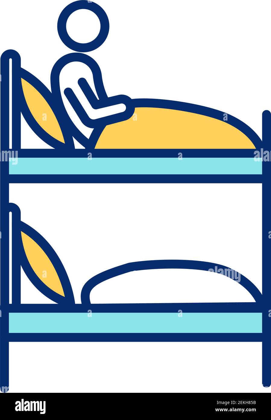 Bunk bed cartoon vector Cut Out Stock Images & Pictures - Alamy