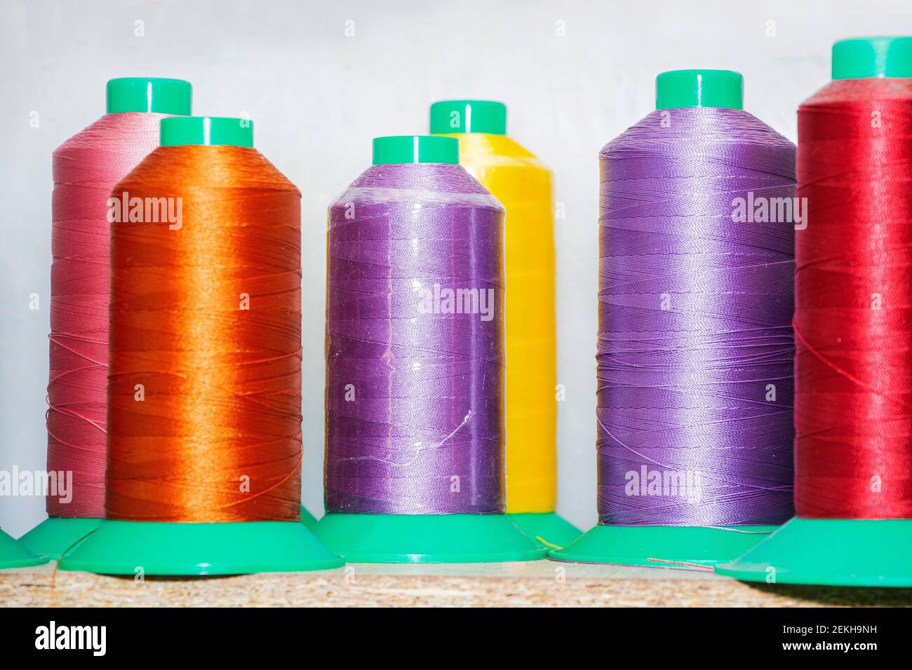 Colorful reels with threads, backgrounds, images related to the tailor ...