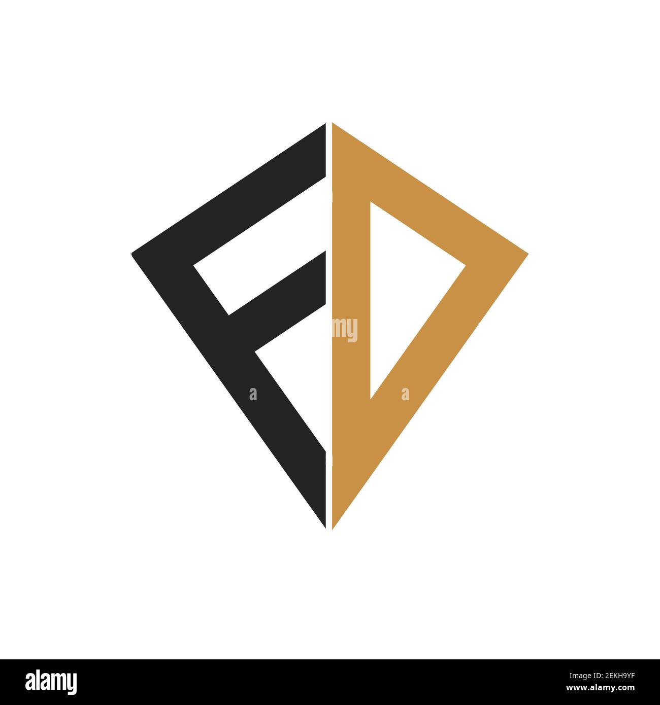 Initial fd letter logo vector template design. Linked letter df logo ...