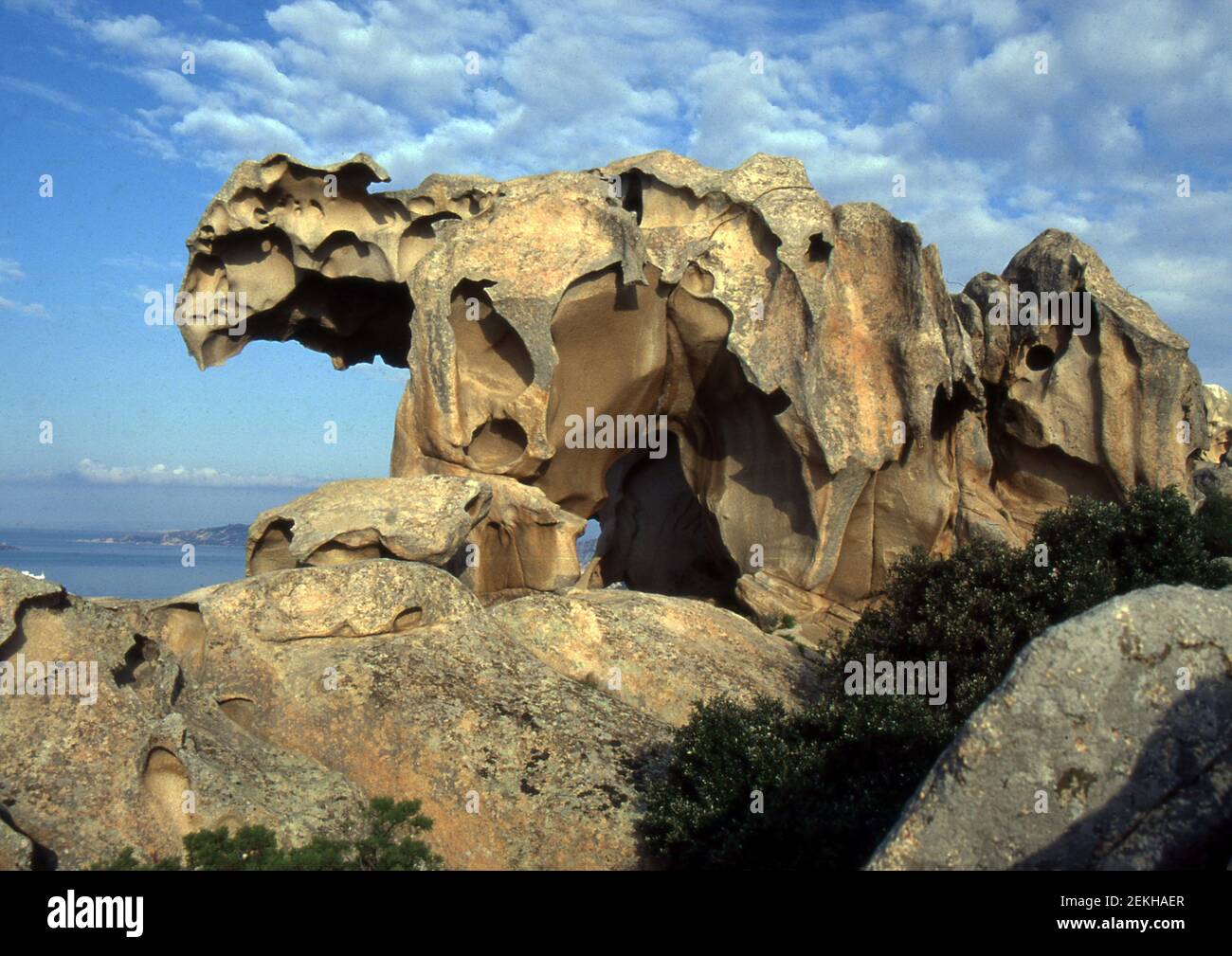 Palau, Sardinia, Italy. The Bear's Rock (scanned from colorslide Stock ...