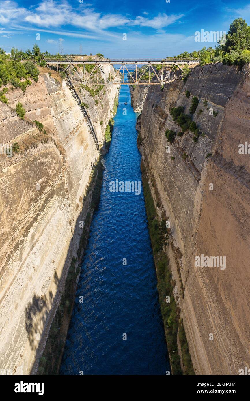 Aerial ship corinth canal hi-res stock photography and images - Alamy