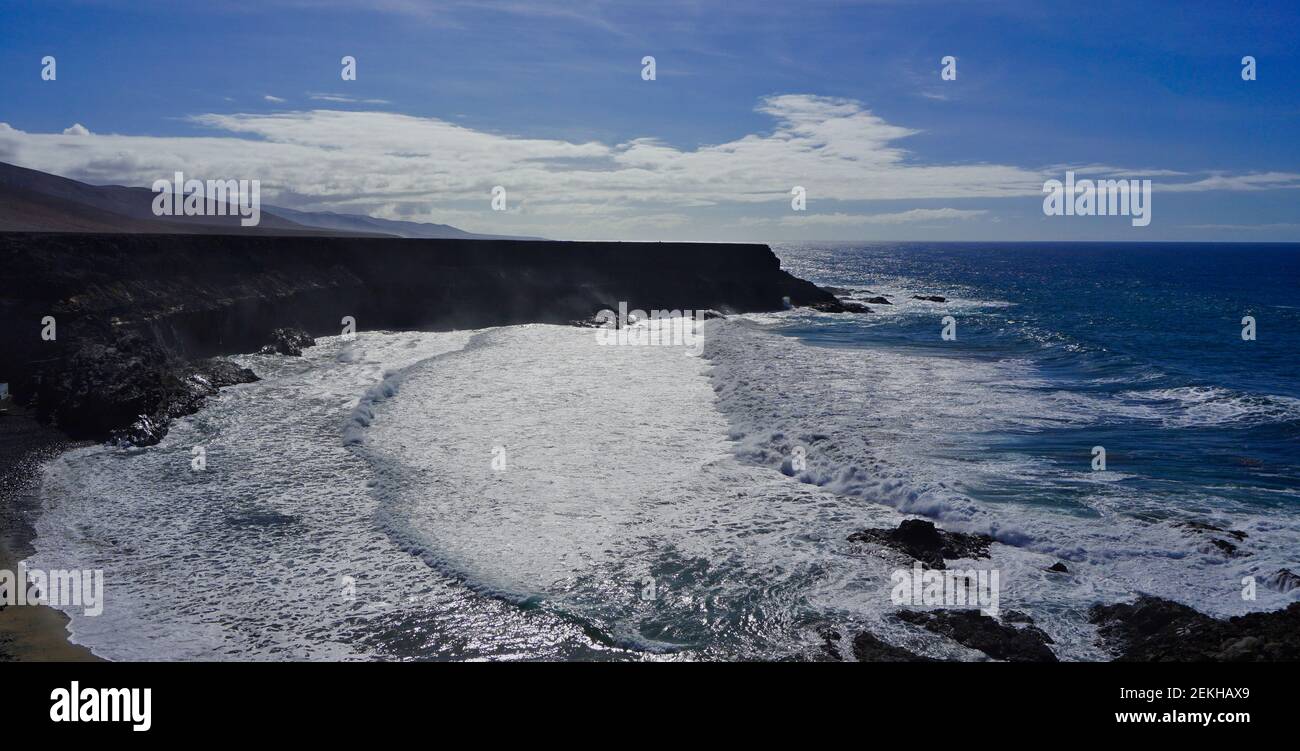 roaring surf in Puertito de los Molinos Stock Photo - Alamy
