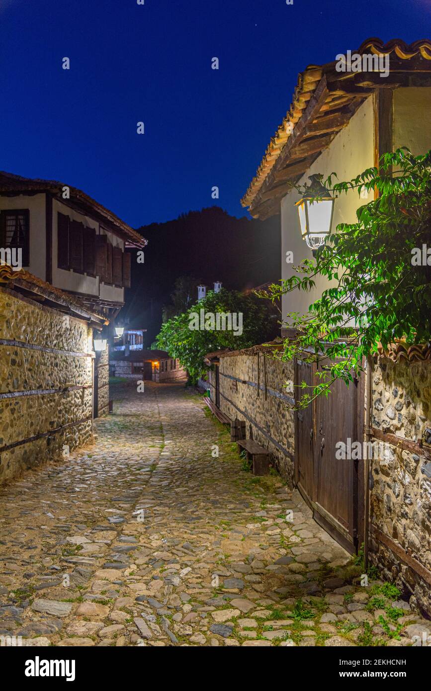 Historical buildings at Ethnographic complex in Zlatograd, Bulgaria ...