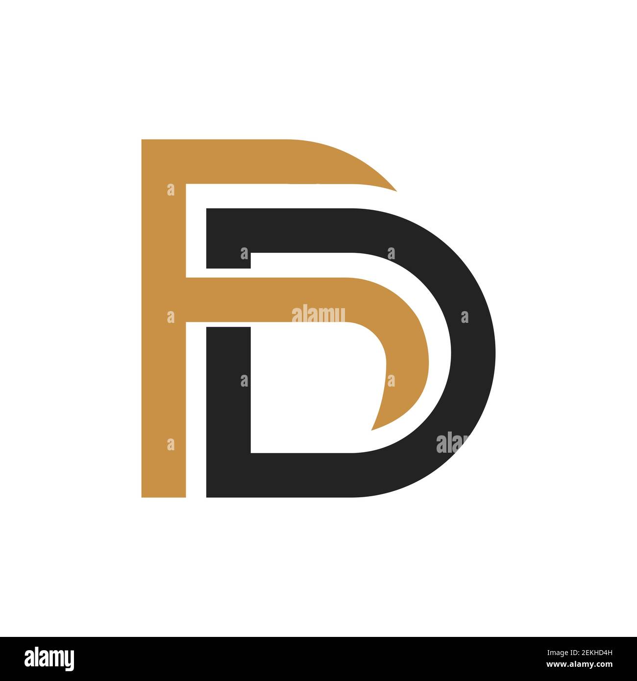 Initial fd letter logo vector template design. Linked letter df logo ...