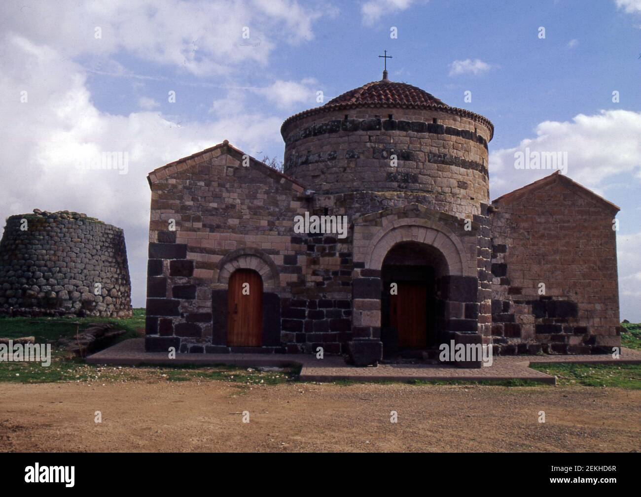 Silanus, Sardinia, Italy. Santa Sabina byzantine church and Nuraghe ...