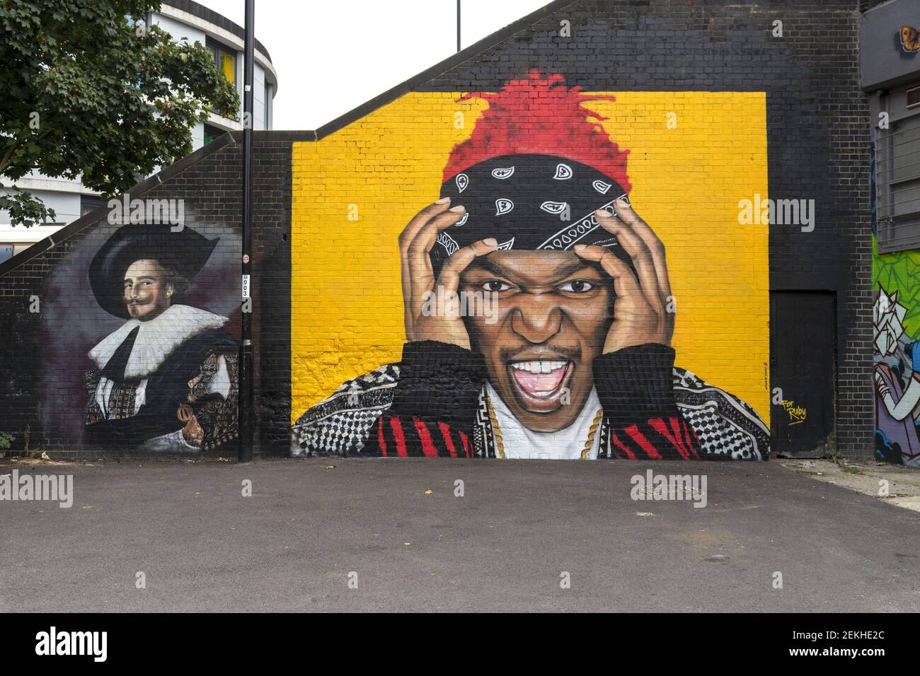 Street Art by artist Lionel Stanhope of Olajide Olayinka Williams an ...