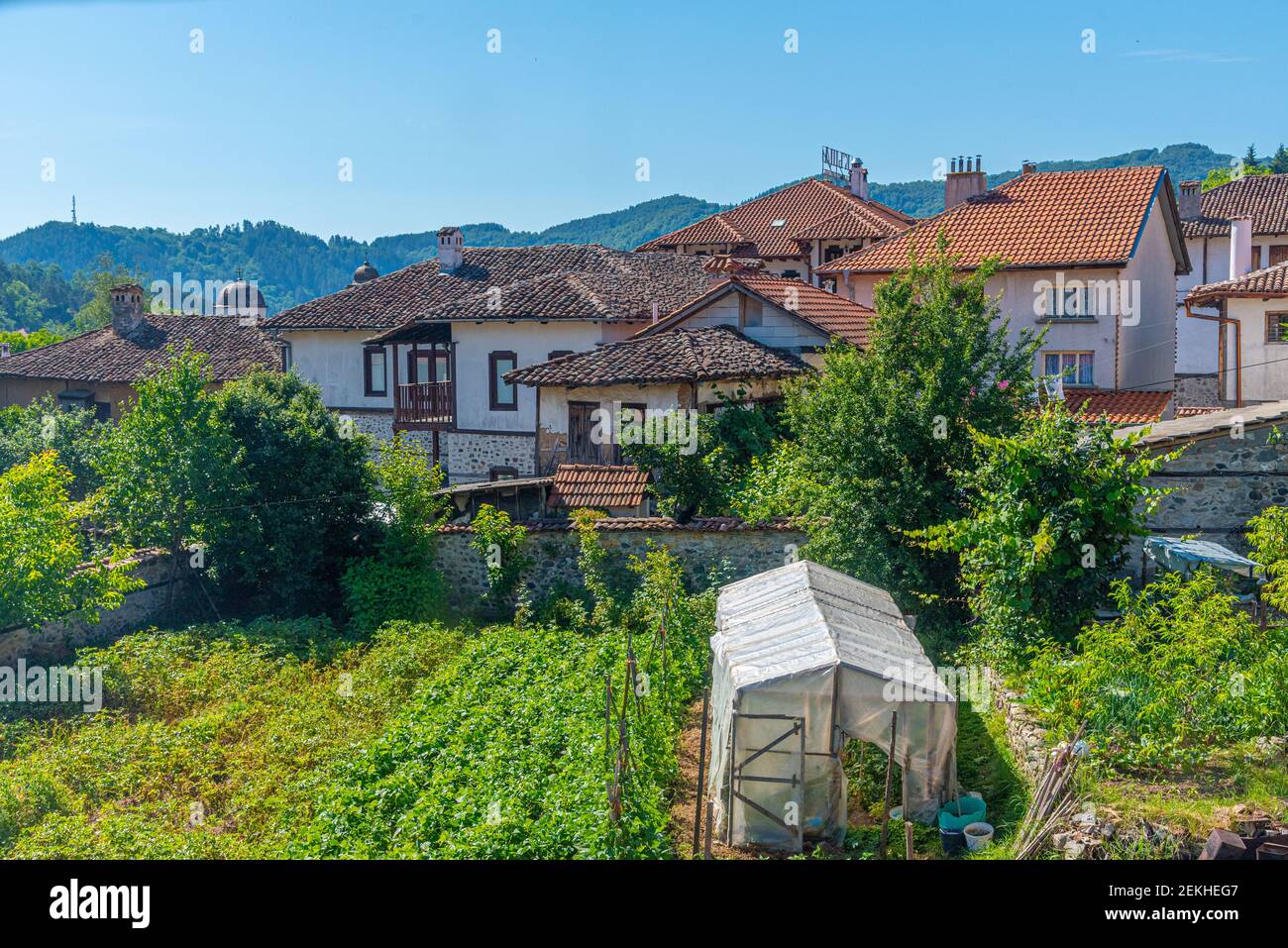 Historical buildings at Ethnographic complex in Zlatograd, Bulgaria ...