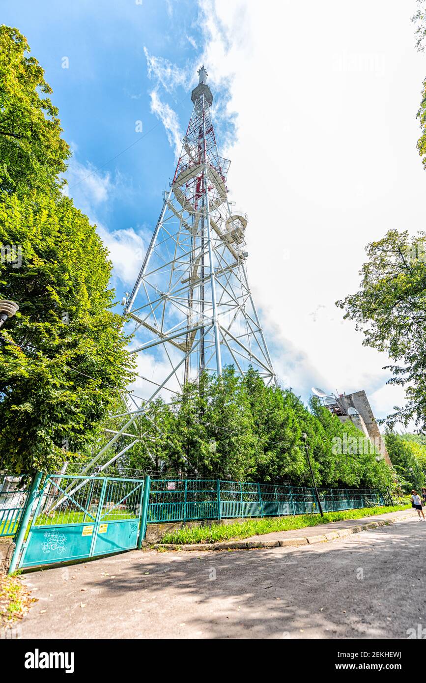 Lviv, Ukraine - August 1, 2018: Historic Ukrainian city in old town at ...