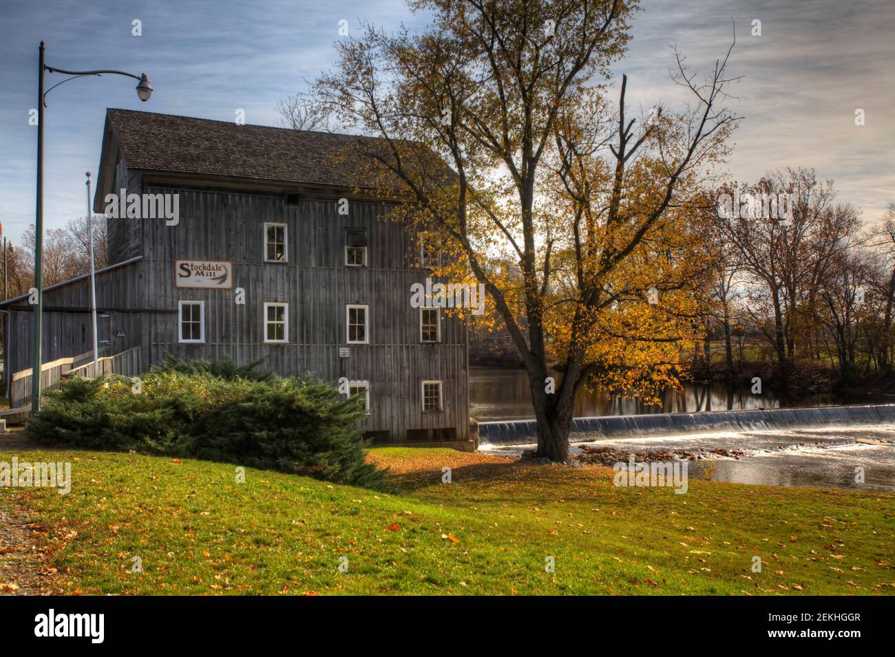 View of Stockdale Mill in Indiana, United States. It was built between ...