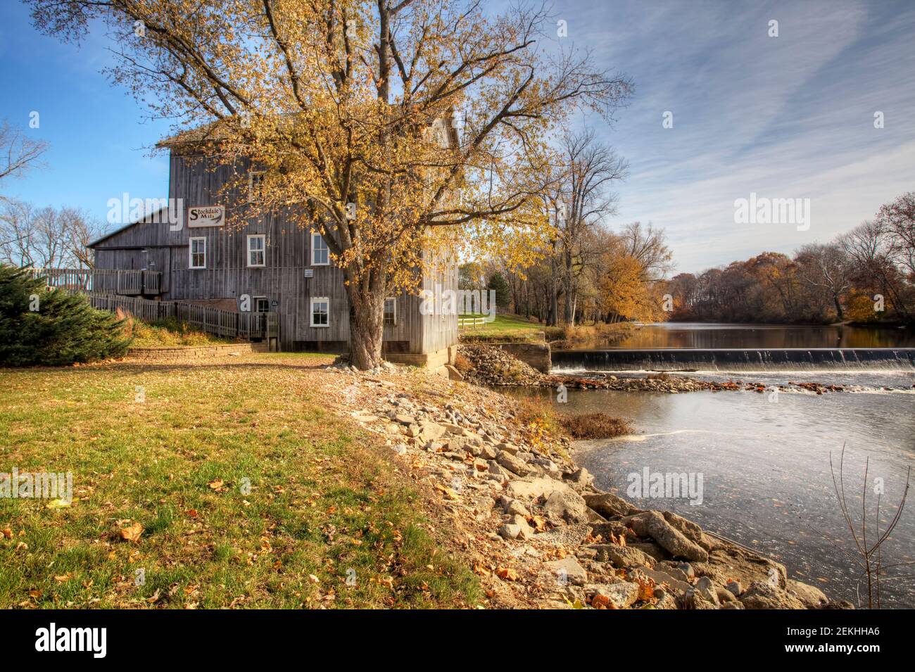 Stockdale Mill in Indiana, United States. It was built between 1855 and ...