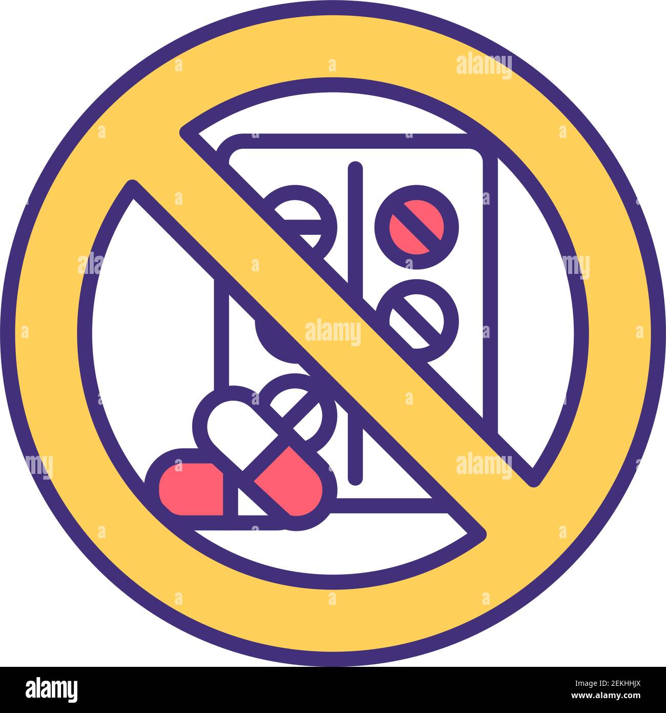 Avoiding antibiotics RGB color icon Stock Vector Image & Art - Alamy