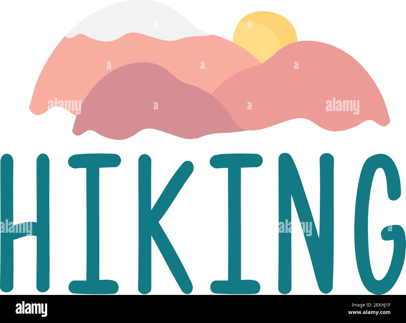 Hiking word Stock Vector Images - Alamy