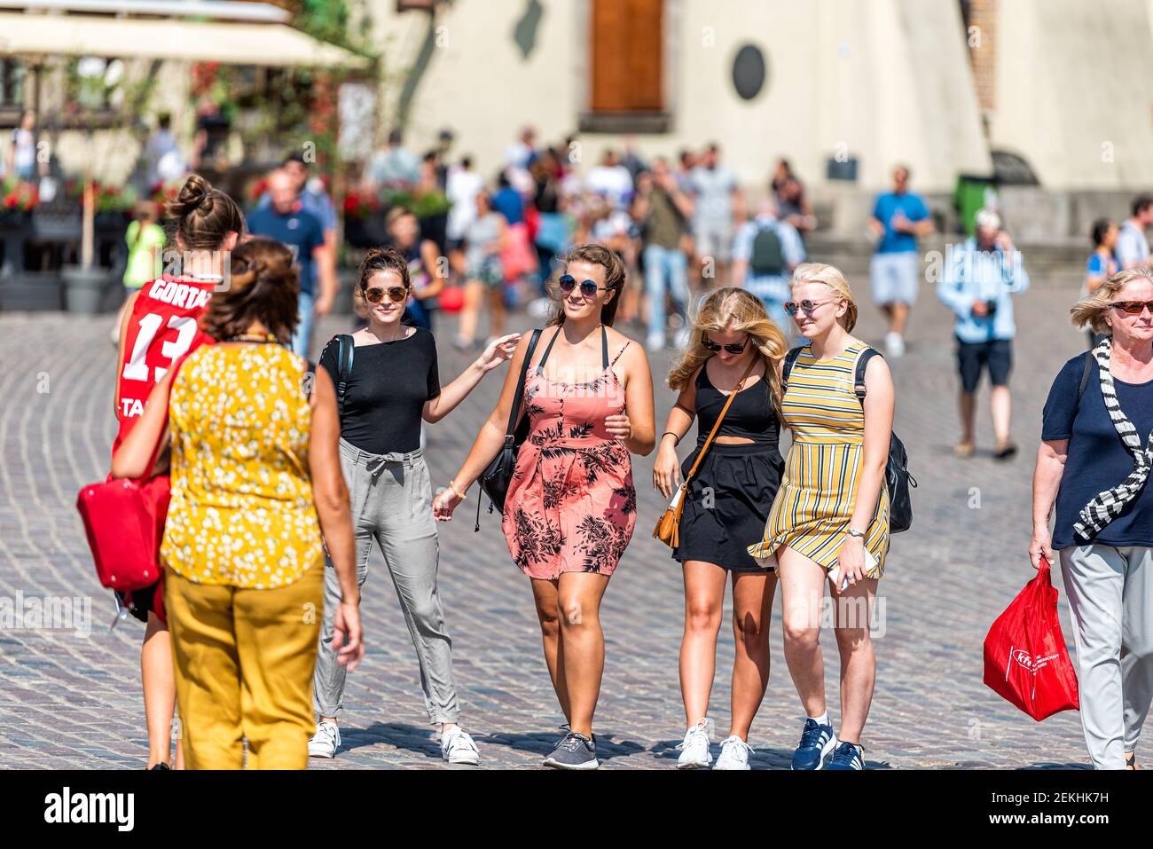 Warsaw Poland August 23 2018 Famous Historic Castle Square In