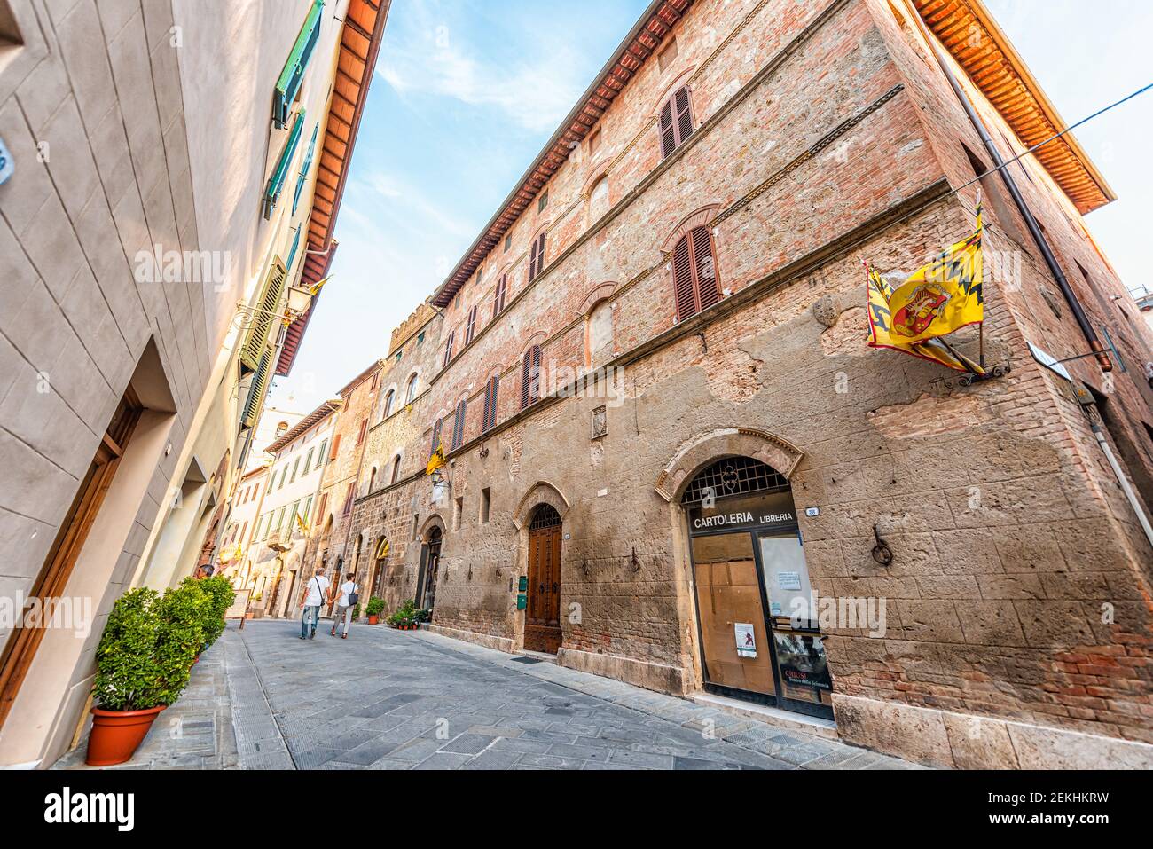 Chiusi, Italy - August 25, 2018: Small street in town village in ...
