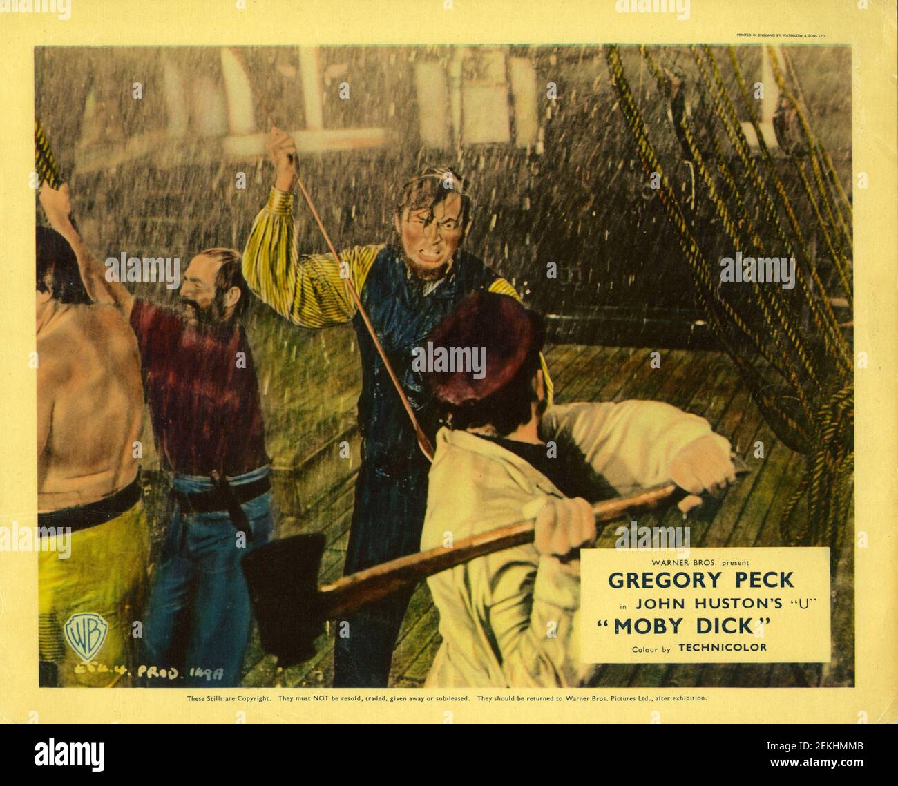 GREGORY PECK as Captain Ahab in MOBY DICK 1956 director JOHN HUSTON novel Herman Melville ...