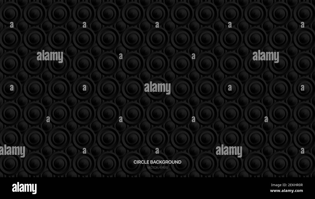 Abstract circle Patterns Background. Dark and Black geometric concept ...