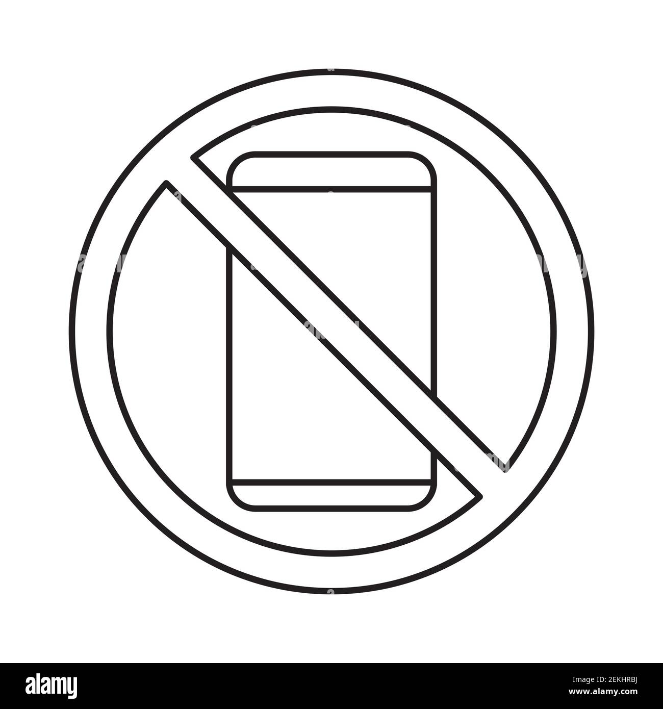 No smartphone simple icon isolated on a white background. Vector ...