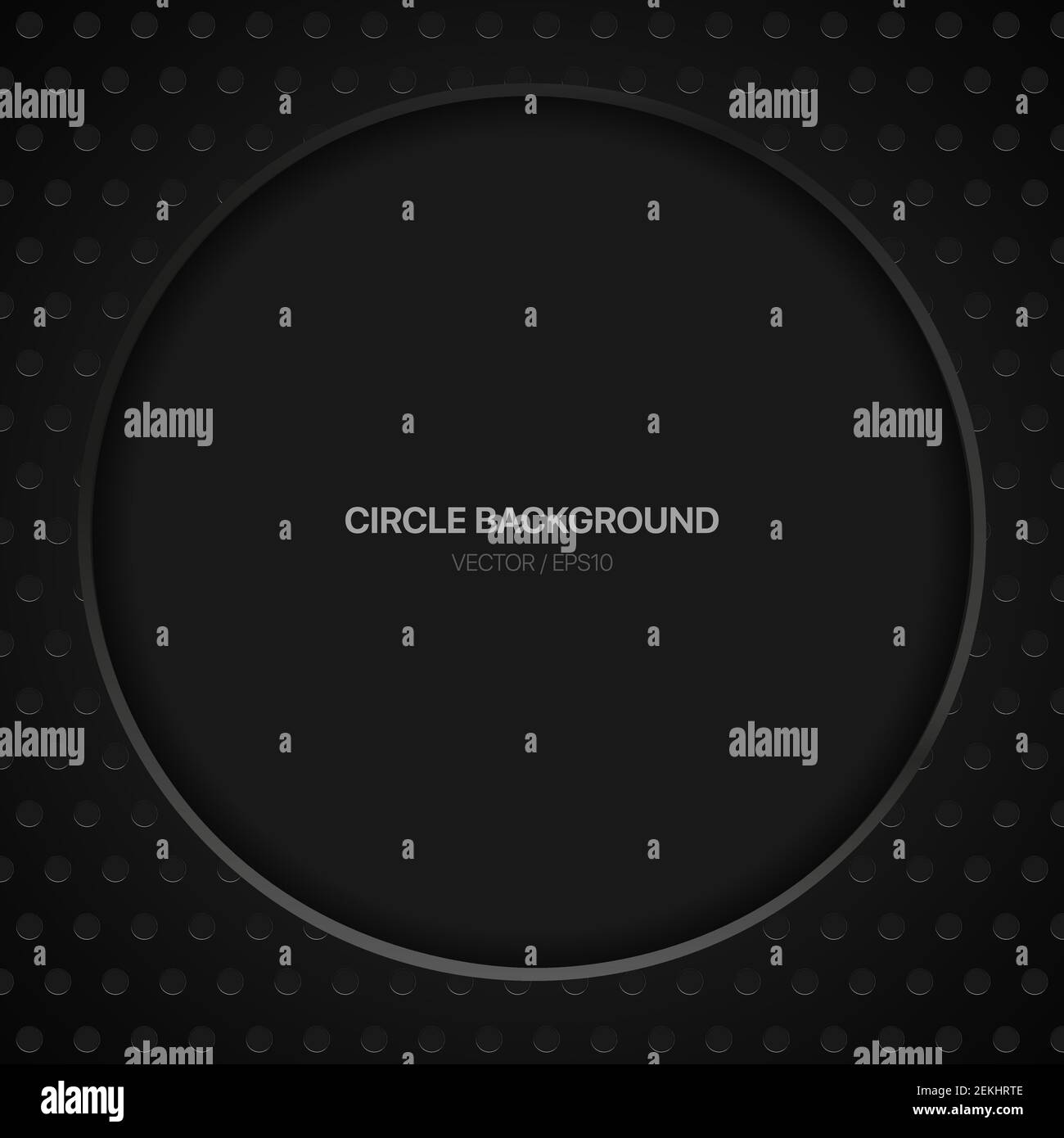 Modern Elegant Abstract black Background with big metal circle. Vector ...
