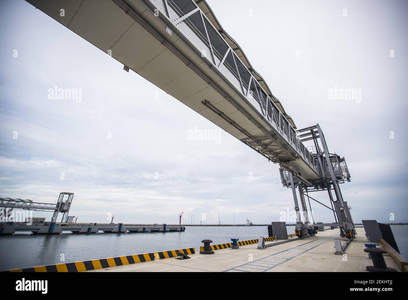 ZHANJIANG, CHINA - SEPTEMBER 9, 2020 - The boarding gallery bridge of ...