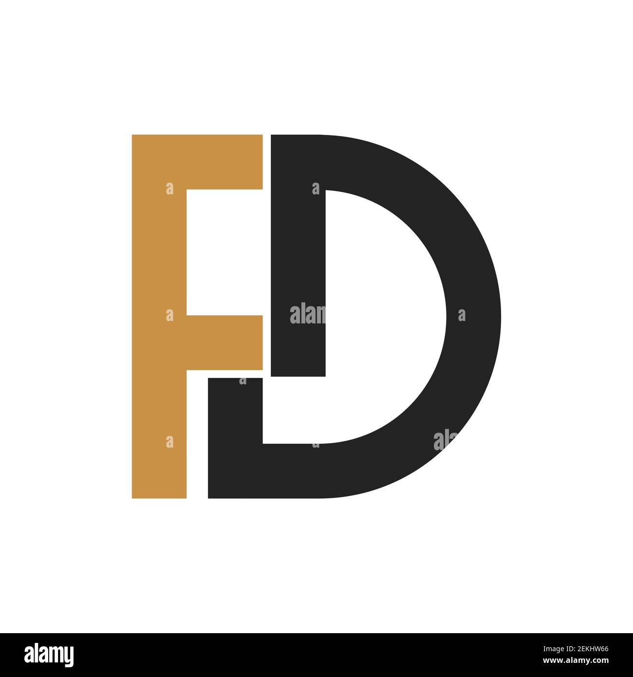 Initial fd letter logo vector template design. Linked letter df logo design Stock Vector Image ...