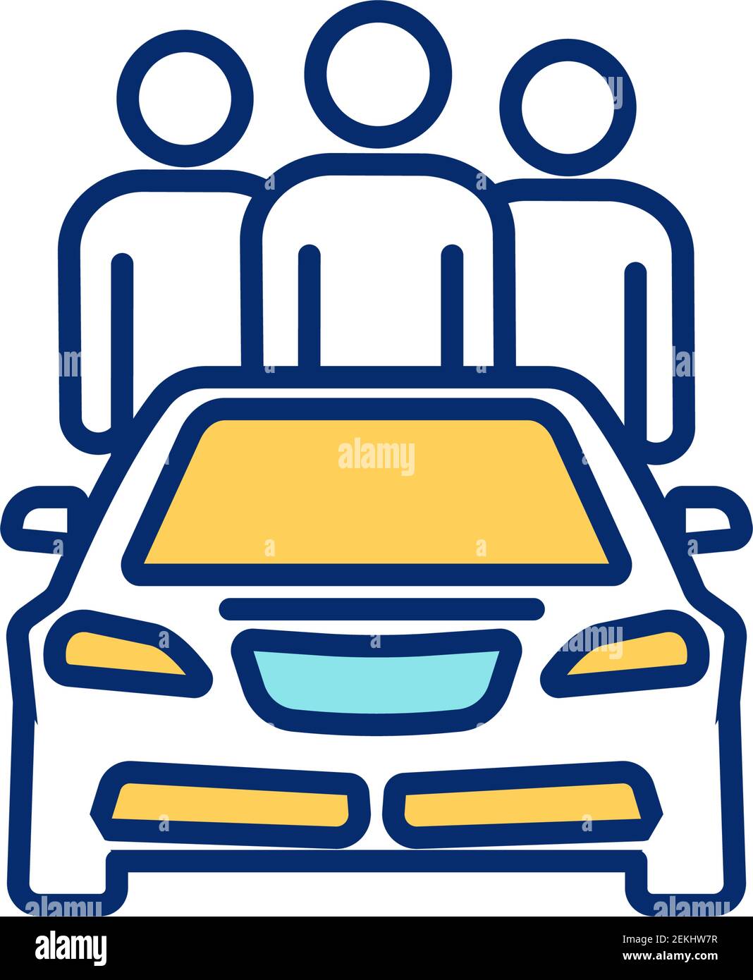 Ride sharing RGB color icon Stock Vector Image & Art - Alamy