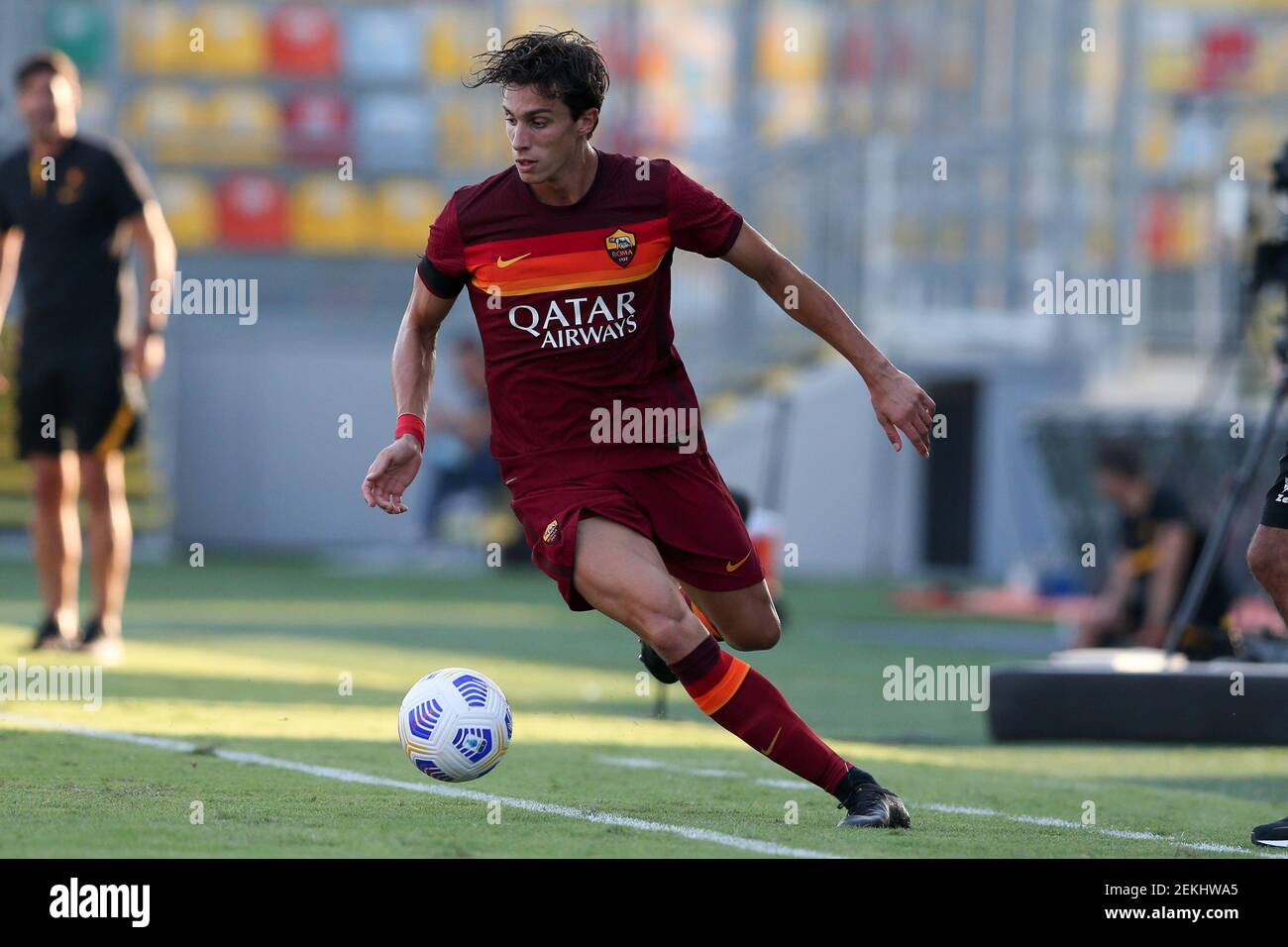 Riccardo Calafiori (Roma) in action during the friendly match between ...