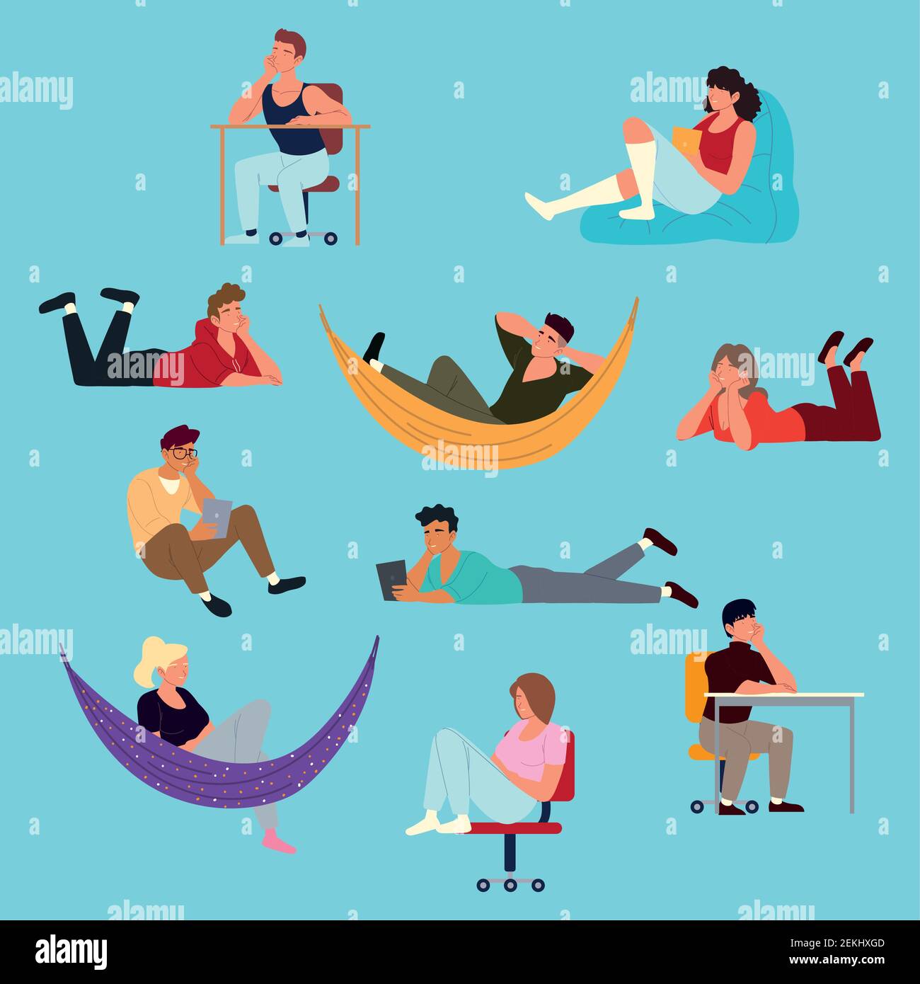 Boring rest Stock Vector Images - Alamy