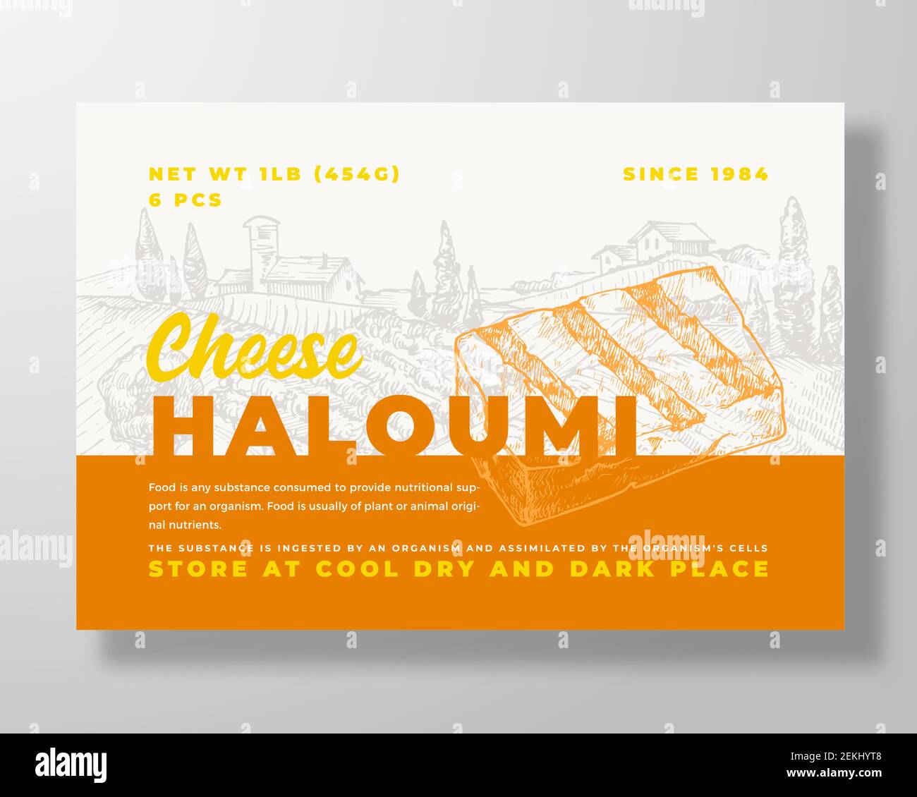 Dairy Food Label Template. Abstract Vector Packaging Design Layout ...