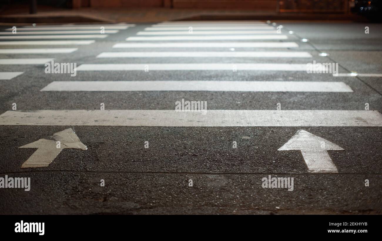 Crosswalk at Seoul Night Ground Stock Photo - Alamy