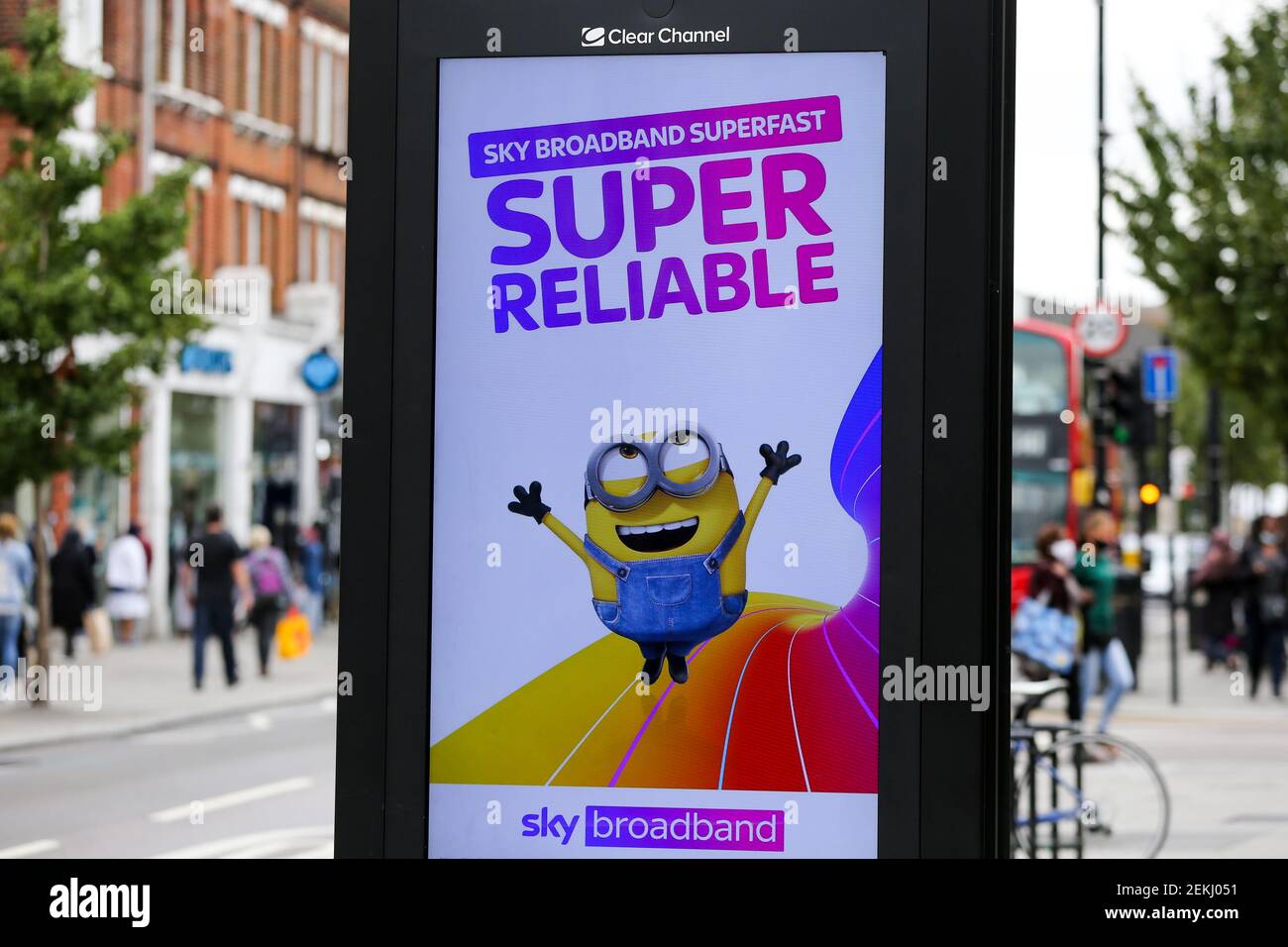 A sky digital advert seen on display in London. (Photo by Dinendra ...