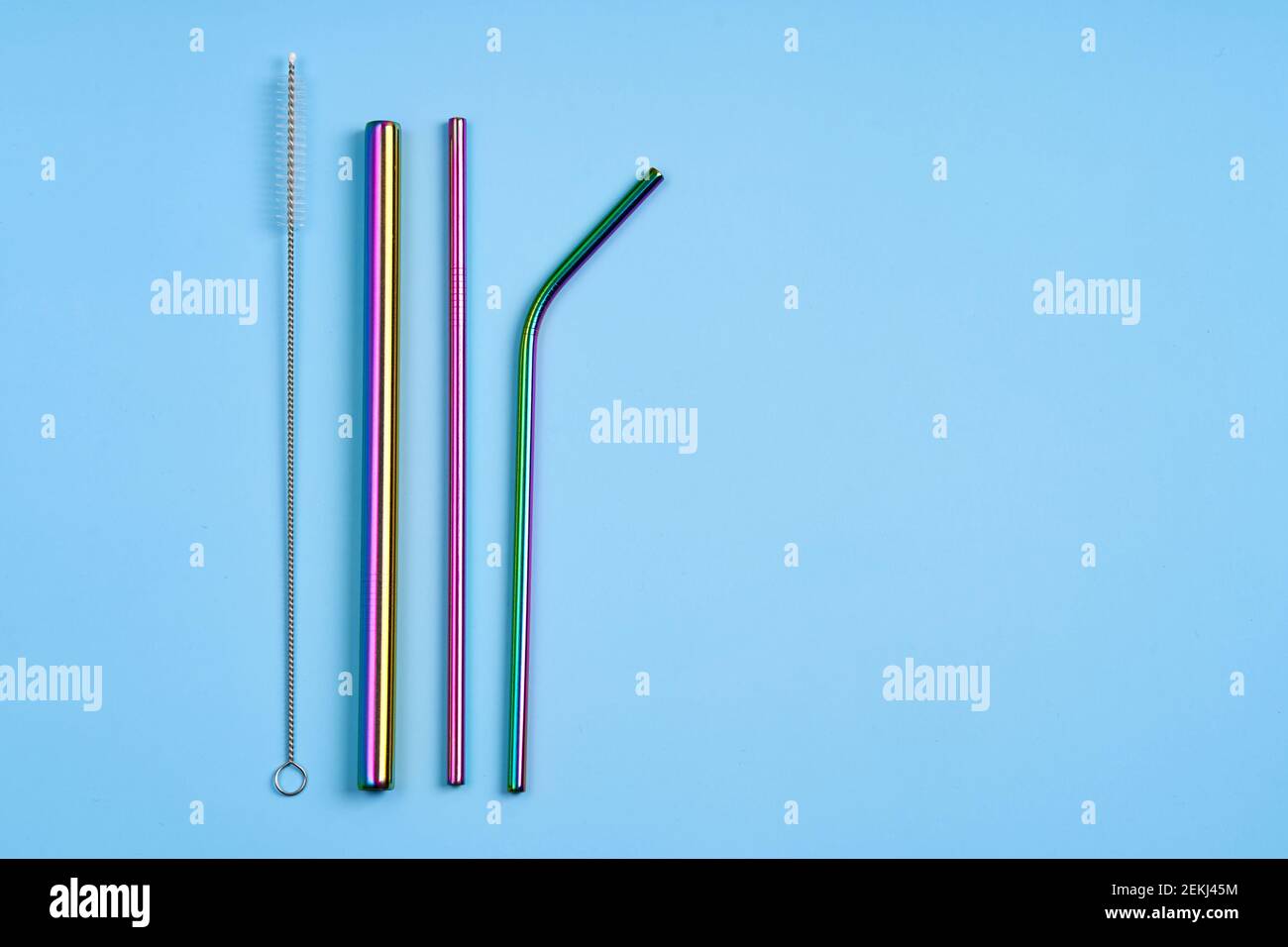 The modern trend in environmental care. Reusable metal straws for ...
