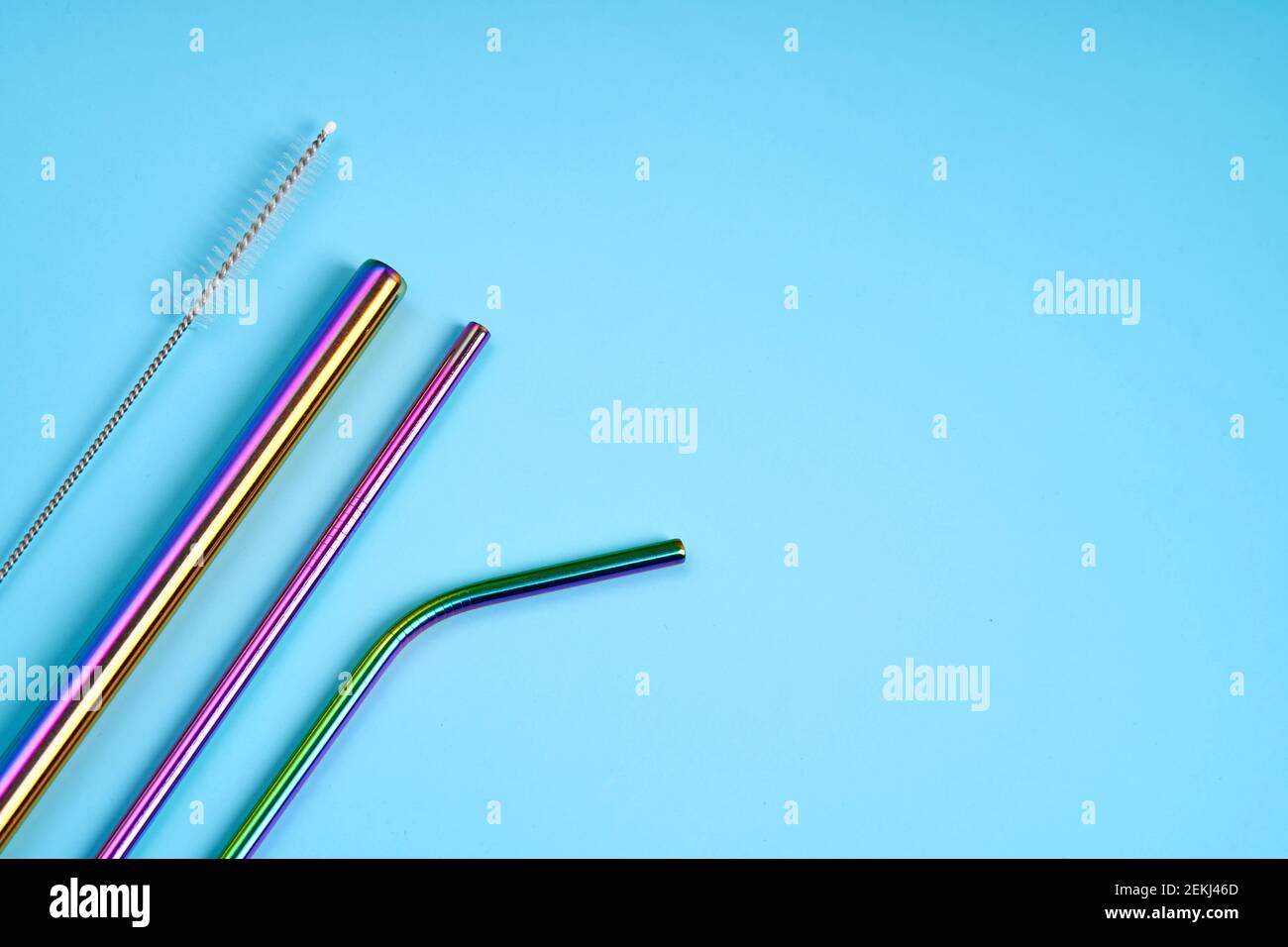 The modern trend in environmental care. Reusable metal straws for ...