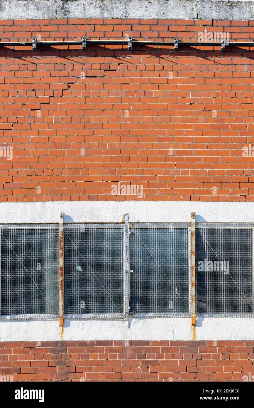 Architectural detail of an industrial building Stock Photo - Alamy