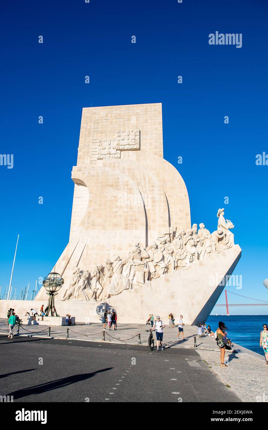 Monument of Discoveries, Padrao dos Descobrimentos, navigator and discoverer, in front Henry the ...
