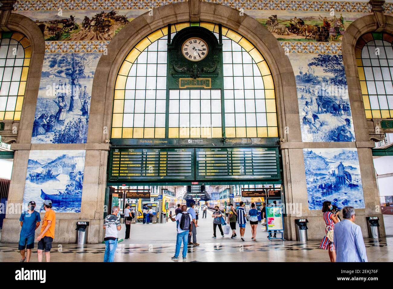 Sao Bento train Station, Centre of Porto in Portugal. (Photo by DPPA ...
