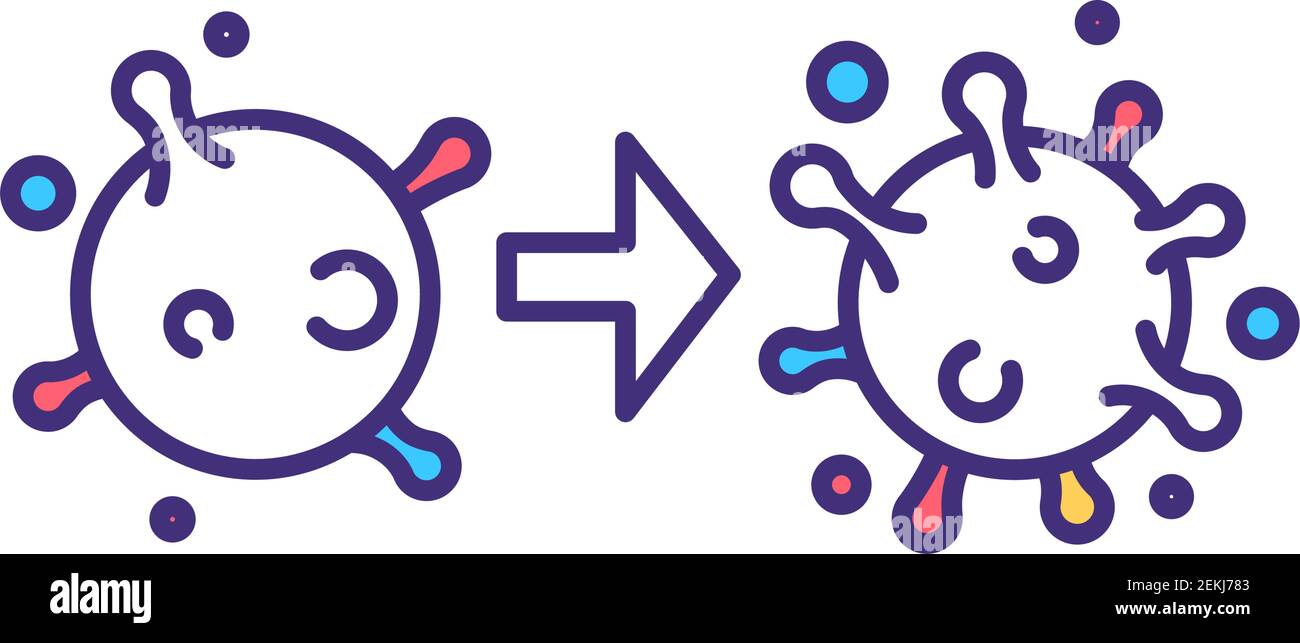 Virus mutation RGB color icon Stock Vector Image & Art - Alamy