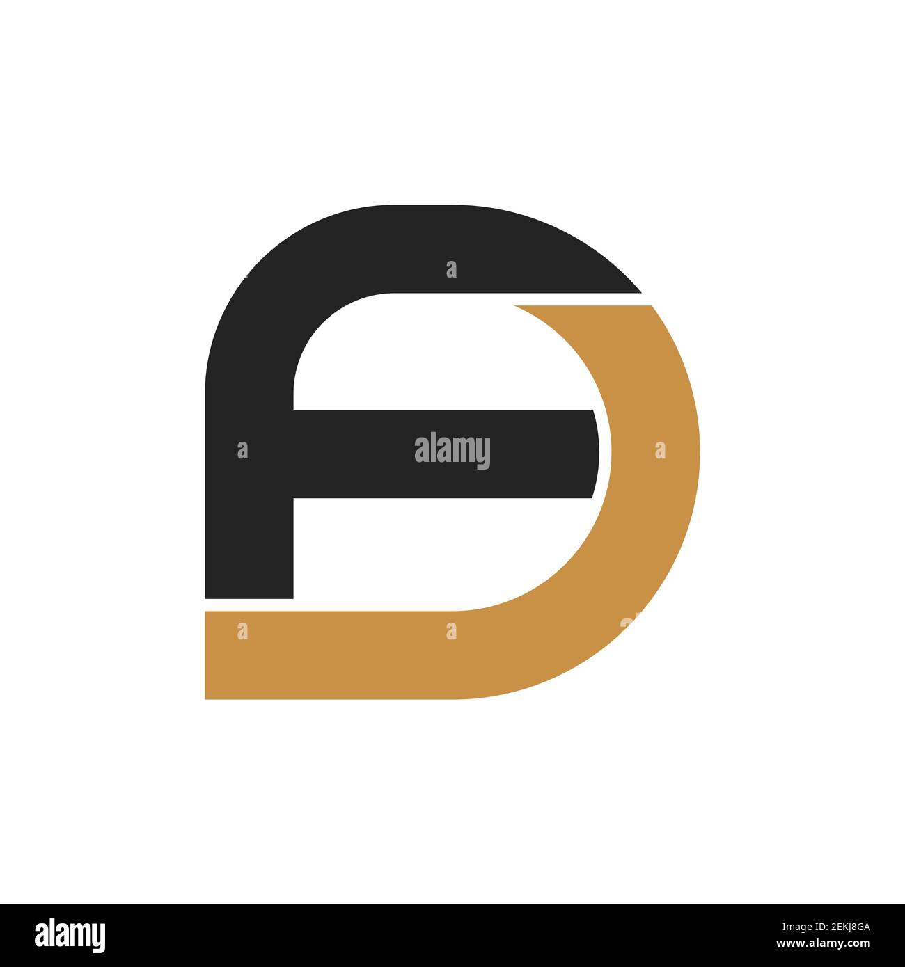 Initial fd letter logo vector template design. Linked letter df logo ...