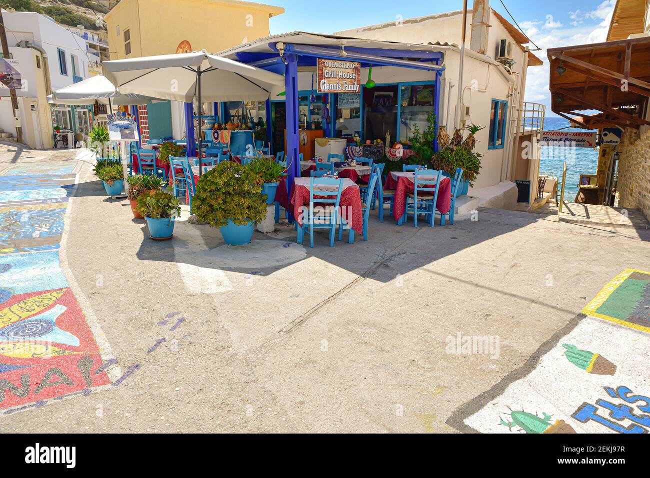 Matala crete town hi-res stock photography and images - Alamy