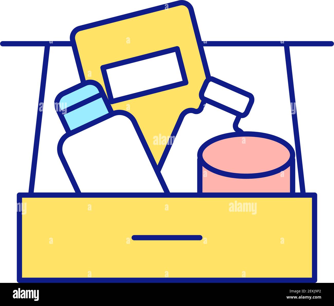 Tidying up bedroom Stock Vector Images - Alamy