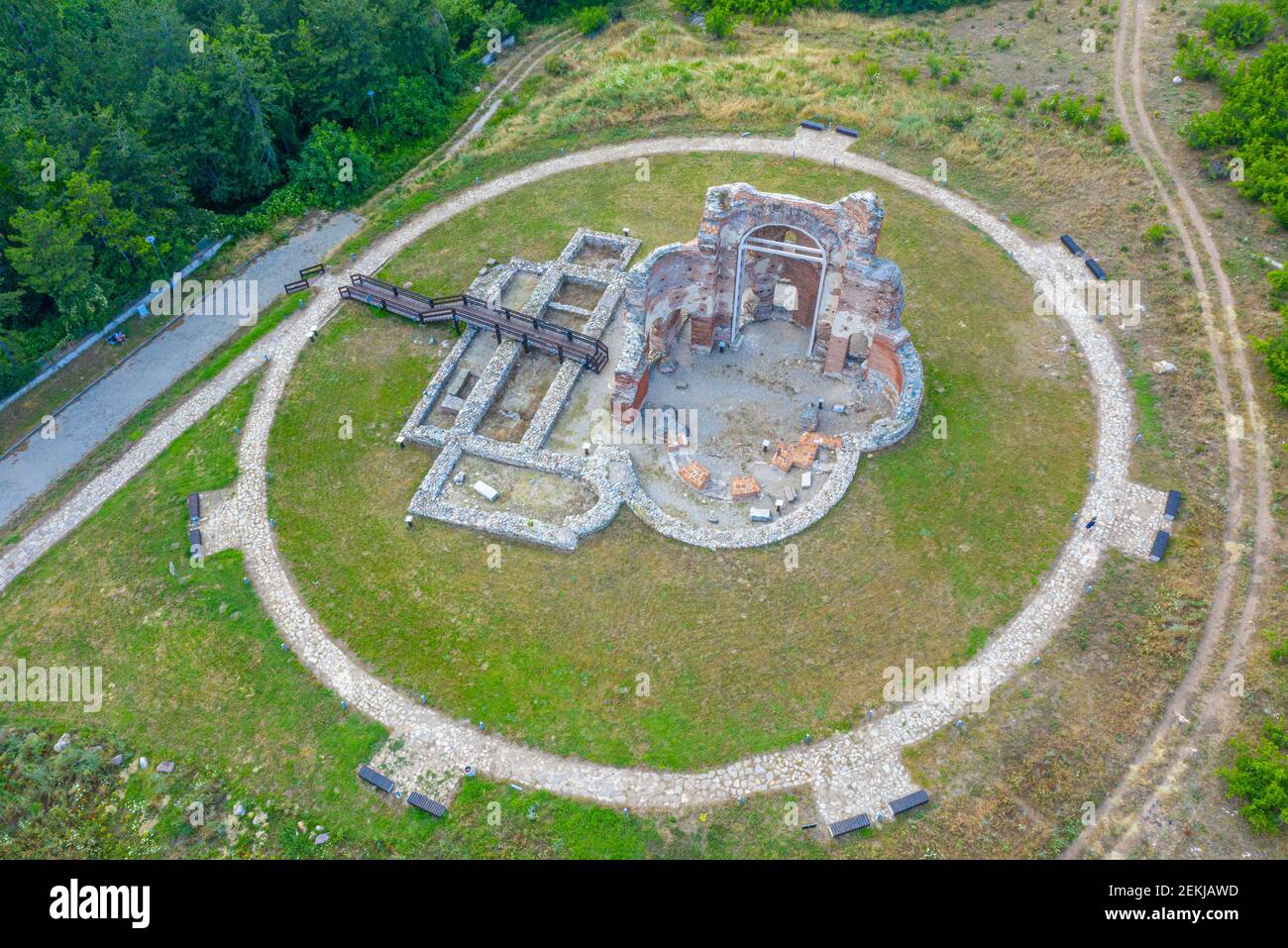 Ruins of the red church in Perushtitsa, Bulgaria Stock Photo - Alamy