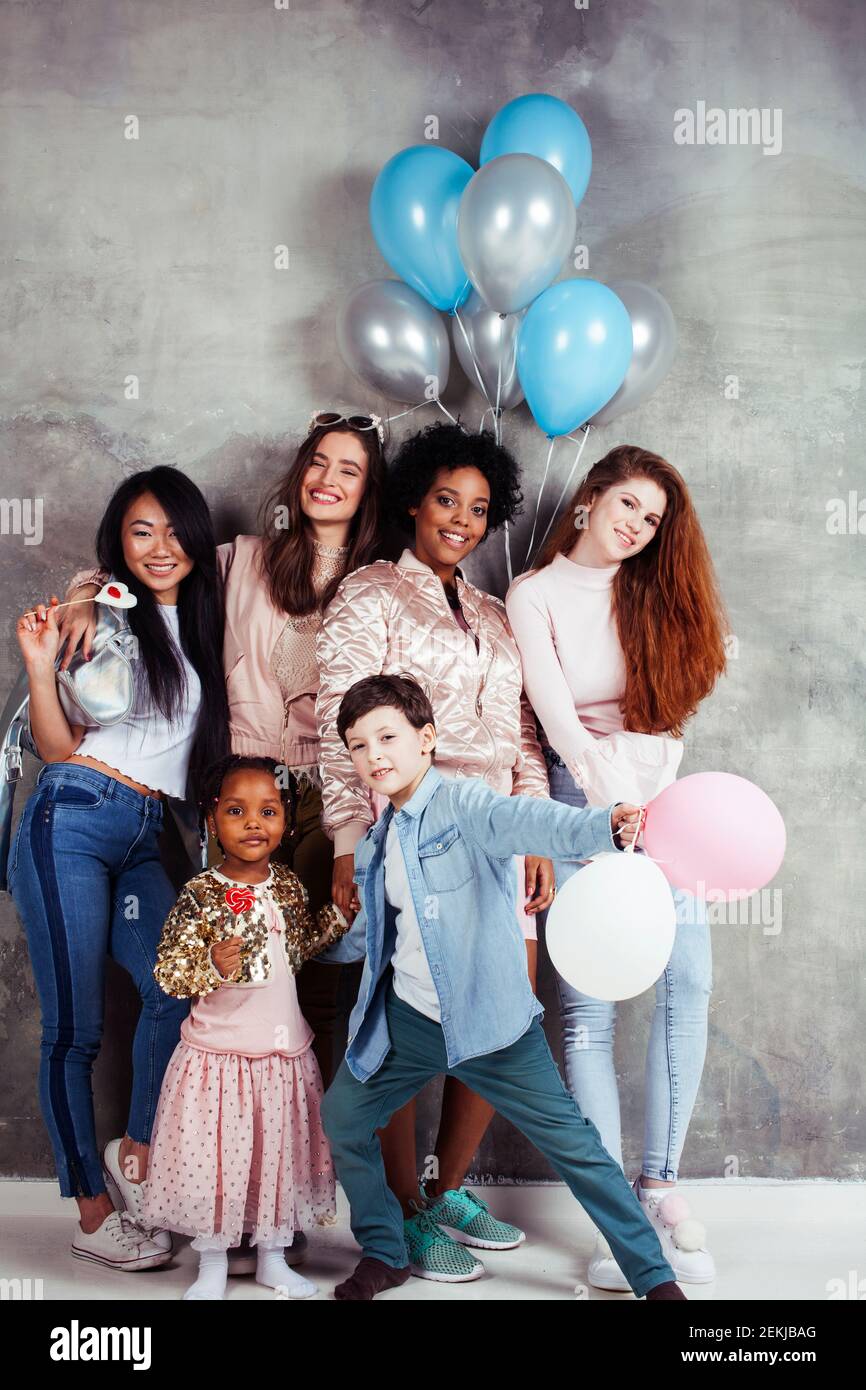 Lifestyle and people concept: young pretty diversity nations woman with ...